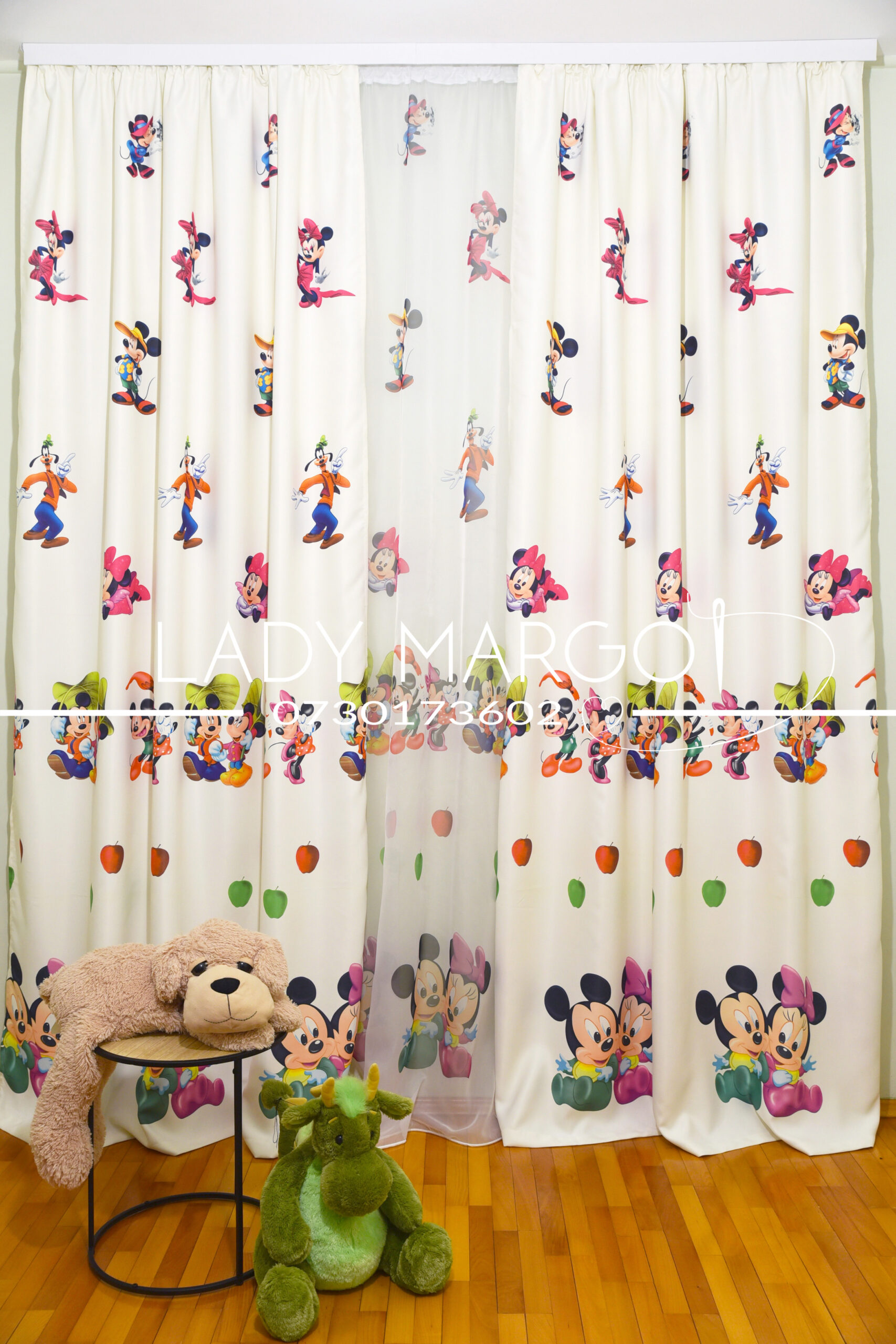Set draperie si perdea copii model Mickey 2 - Lady Margot