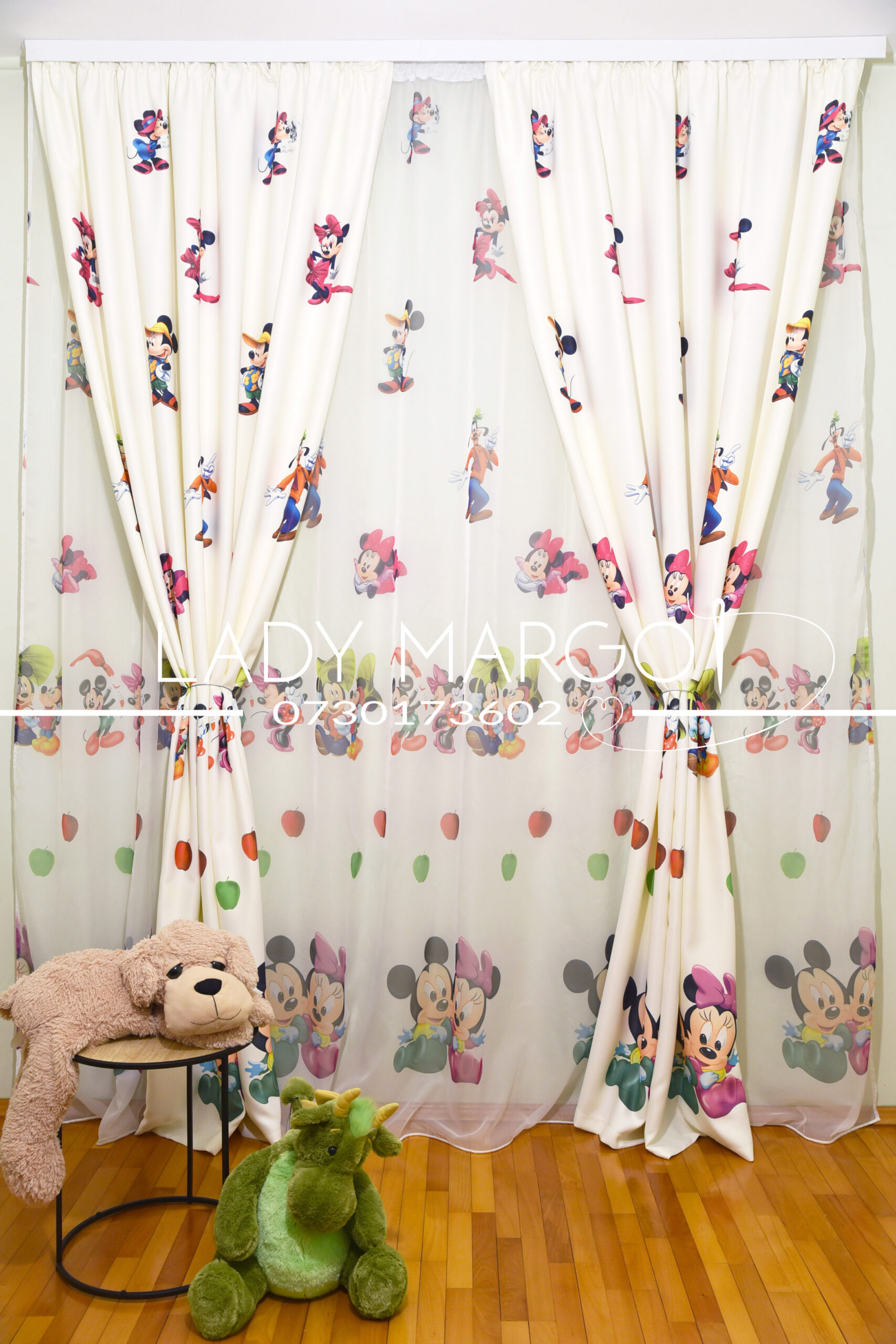 Set draperie si perdea copii model Mickey 2 - Lady Margot